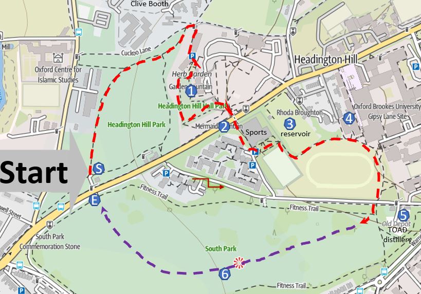 Circular walk Headington Hall & South Park, 2 miles